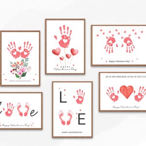 Valentine Day Handprint Craft Bundle, Valentine Craft for Kids Toddlers ...