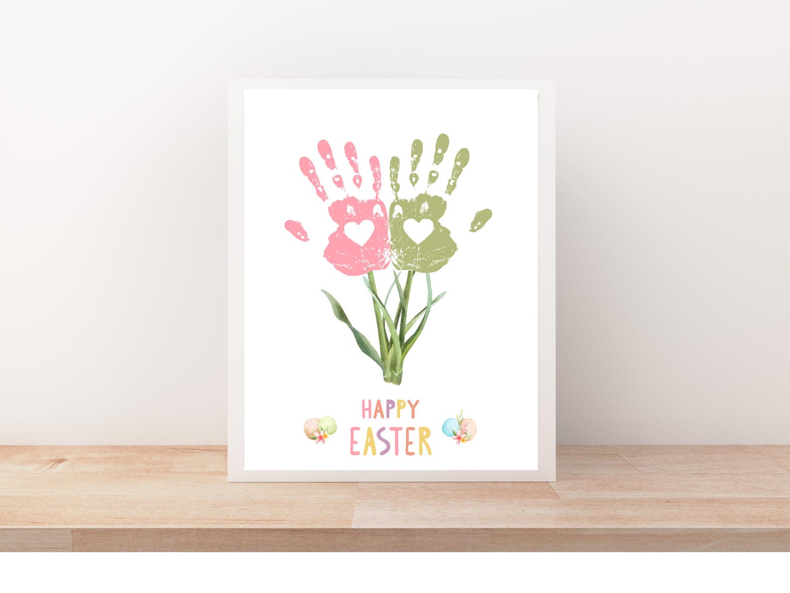 Happy Easter Handprint Craft, Easter Printable, Spring Kids DIY Gift ...