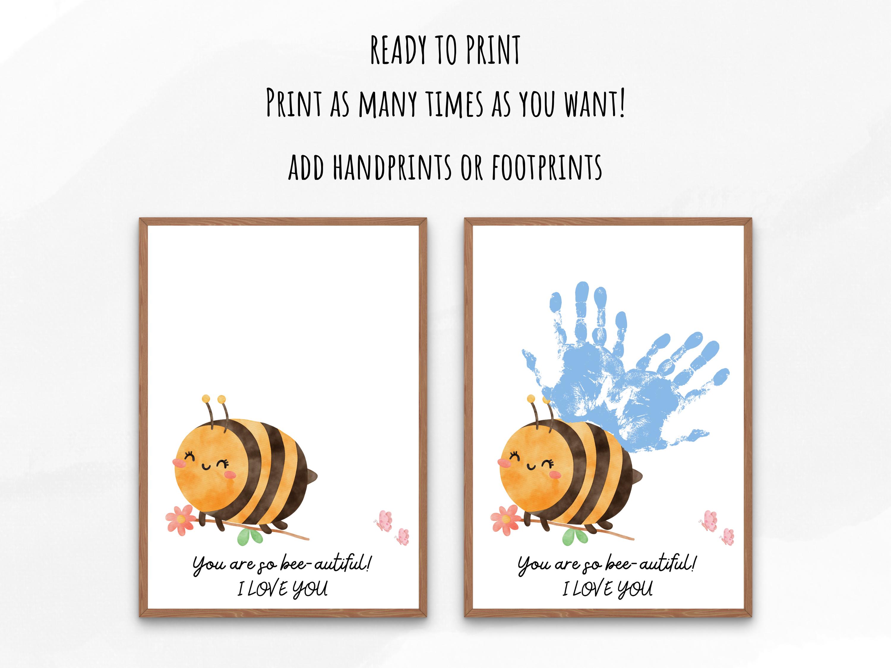 Mother's Day Handprint Art Bundle, DIY Memory Keepsake Gift for Mom ...