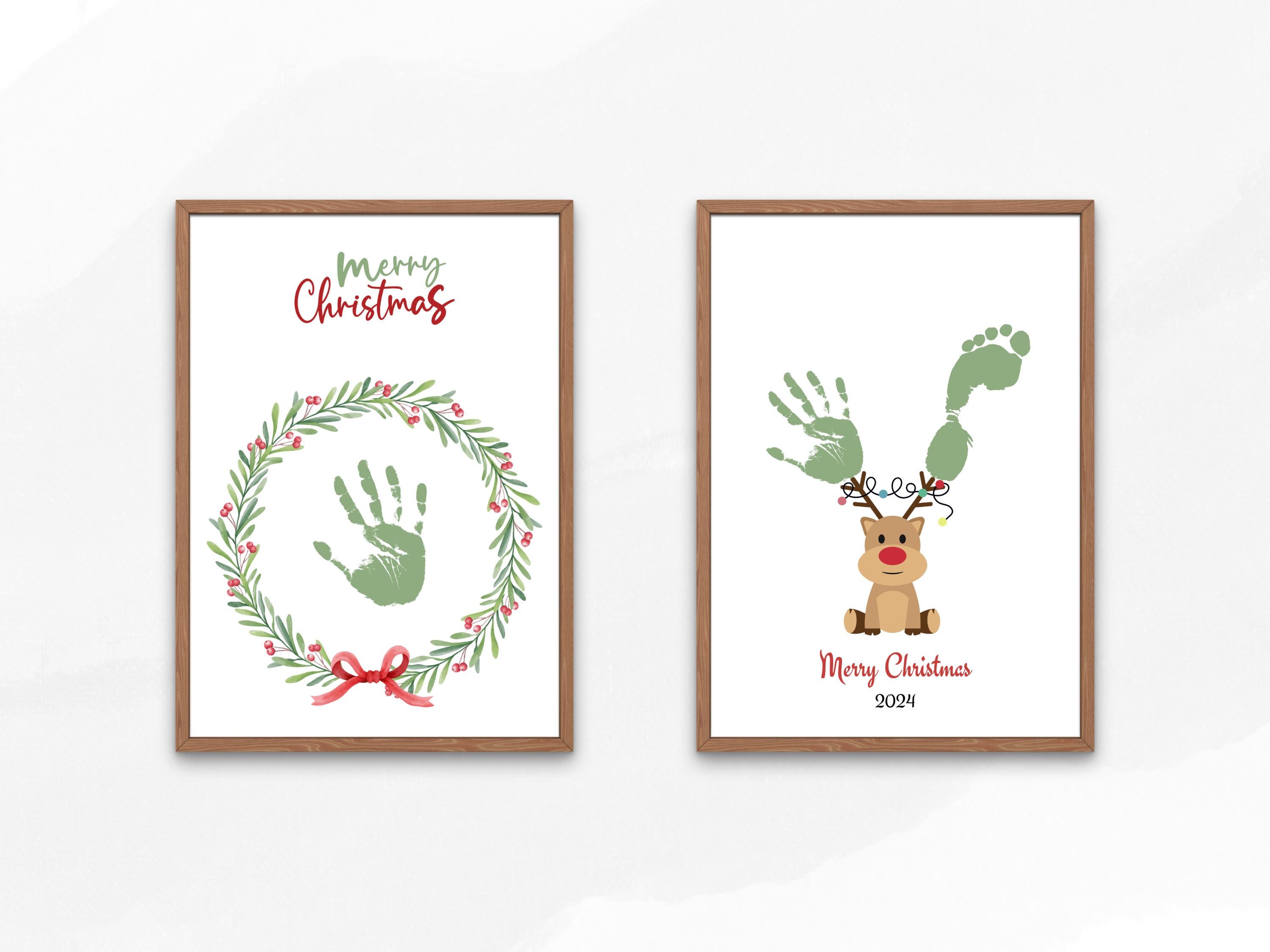 Christmas Handprint Craft Bundle 2024, Printable Christmas Footprint ...