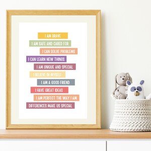Affirmations for Kids, I Am Affirmations, Rainbow Affirmations ...