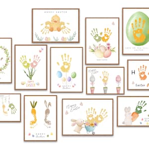 Easter Handprint Craft Bundle, Easter Craft for Toddlers Set of 12 ...