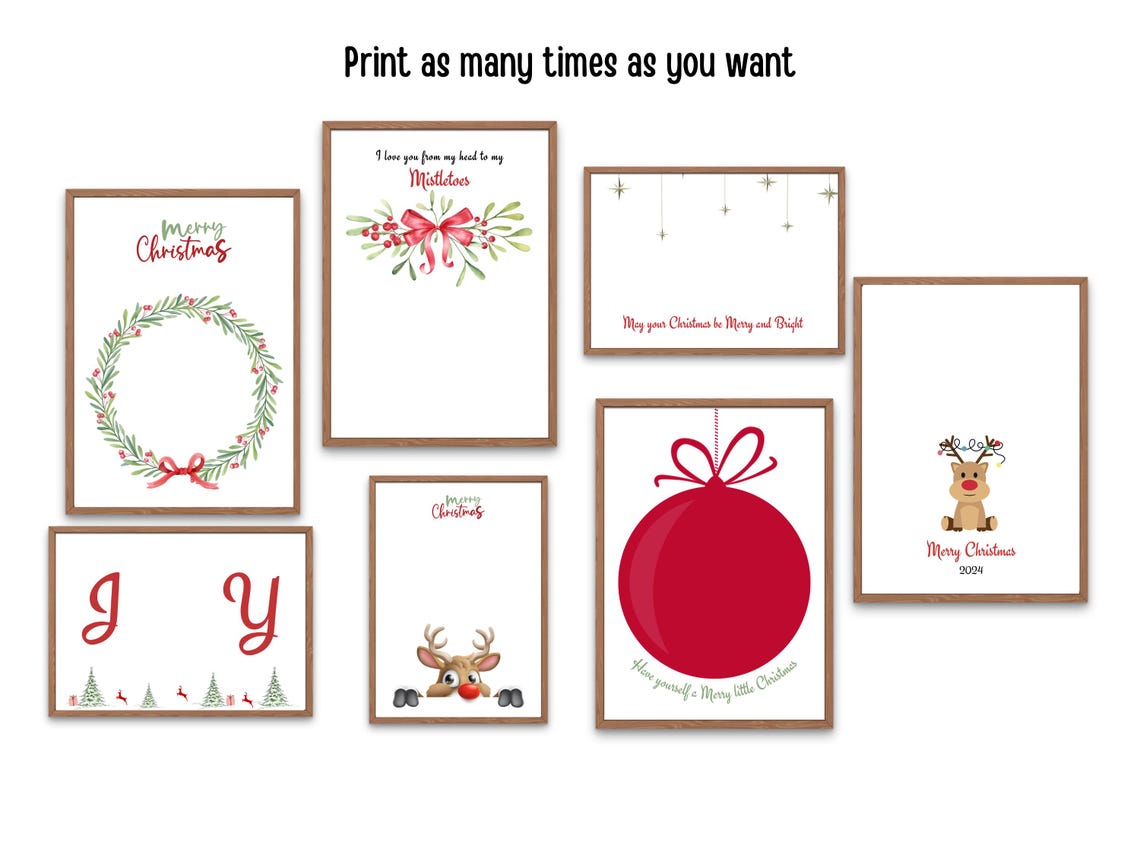 Christmas Handprint Art Bundle, Printable Handprint Christmas Bundle ...