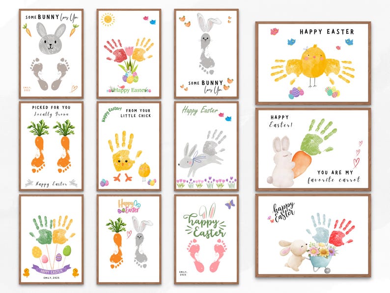 Easter Handprint Art Bundle, Easter Handprint Craft Footprint ...