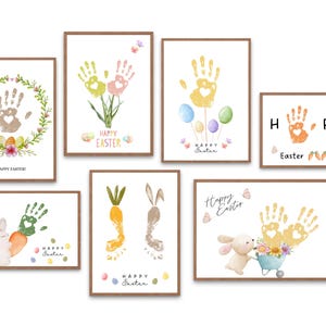 Easter Handprint Craft Bundle, Easter Craft for Toddlers Set of 12 ...