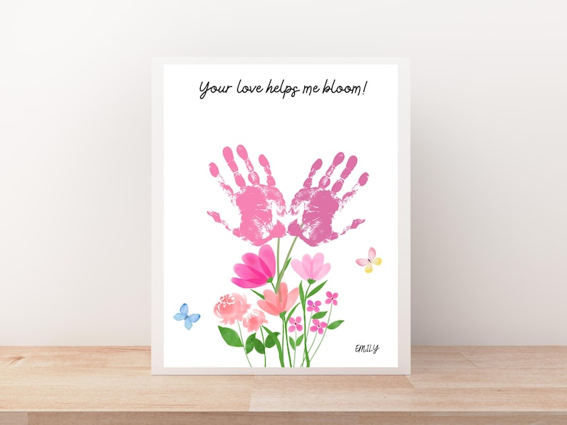 Mother's Day Handprint Art Bundle, DIY Memory Keepsake Gift for Mom ...