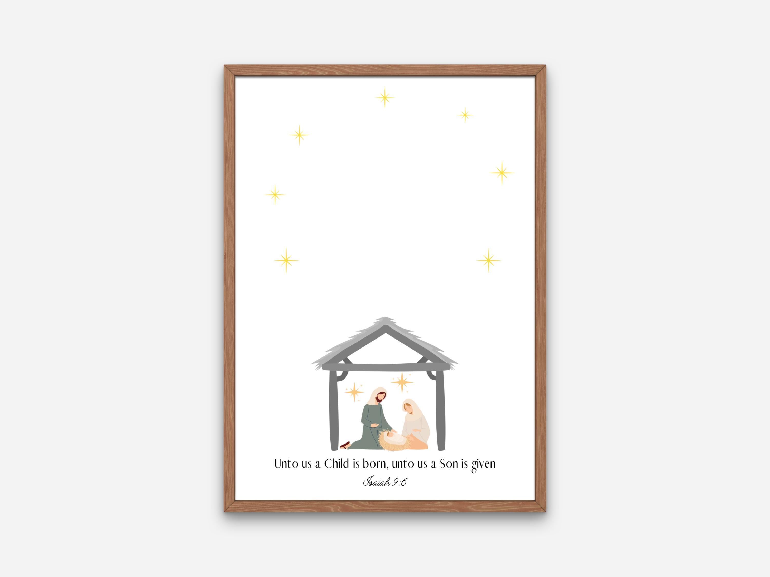 Christmas Nativity Handprint Craft, Holly Night, Christian Bible Quote ...