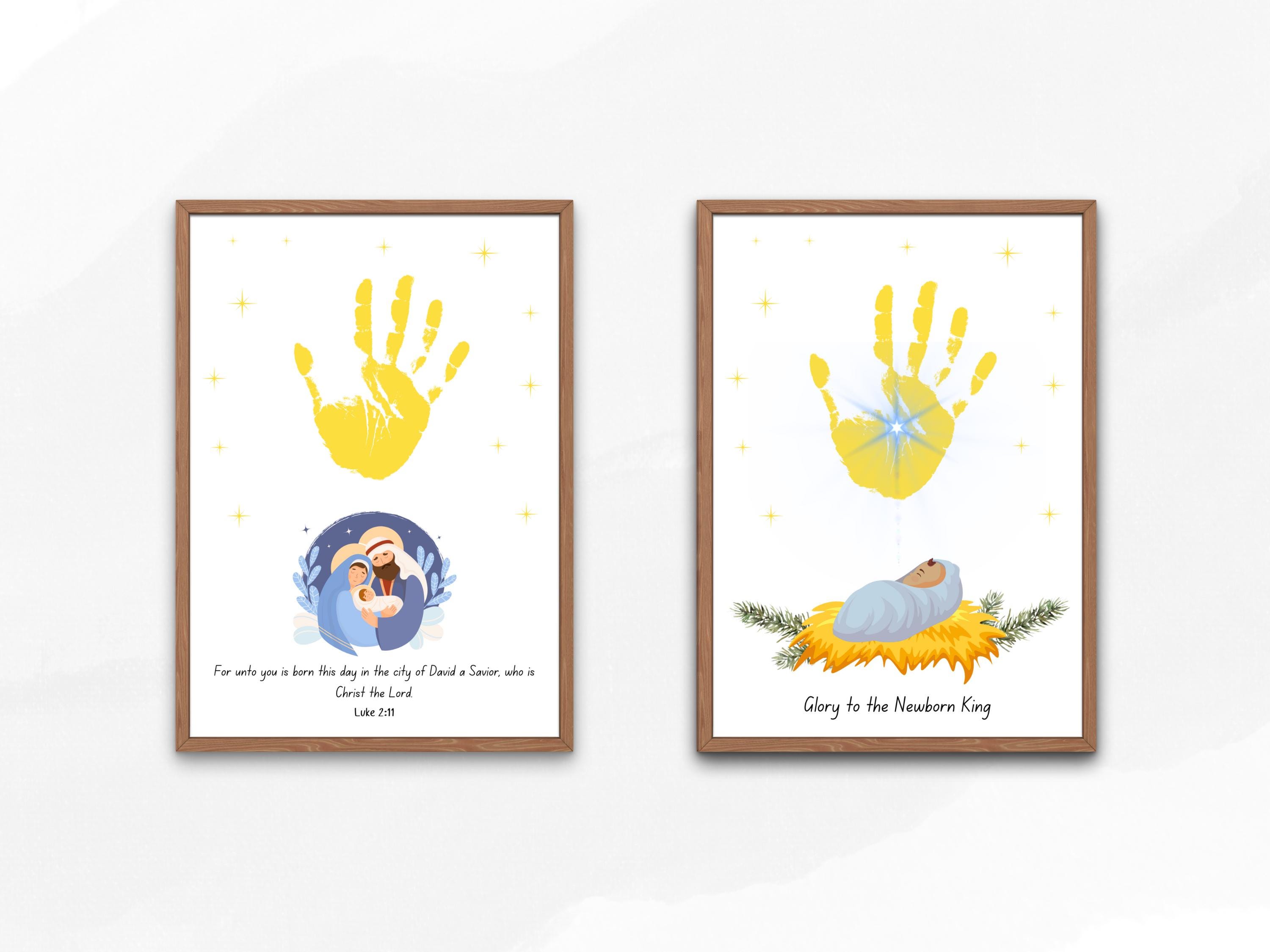 Christmas Nativity Handprint Craft, Nativity Scene Handprint Crafts ...