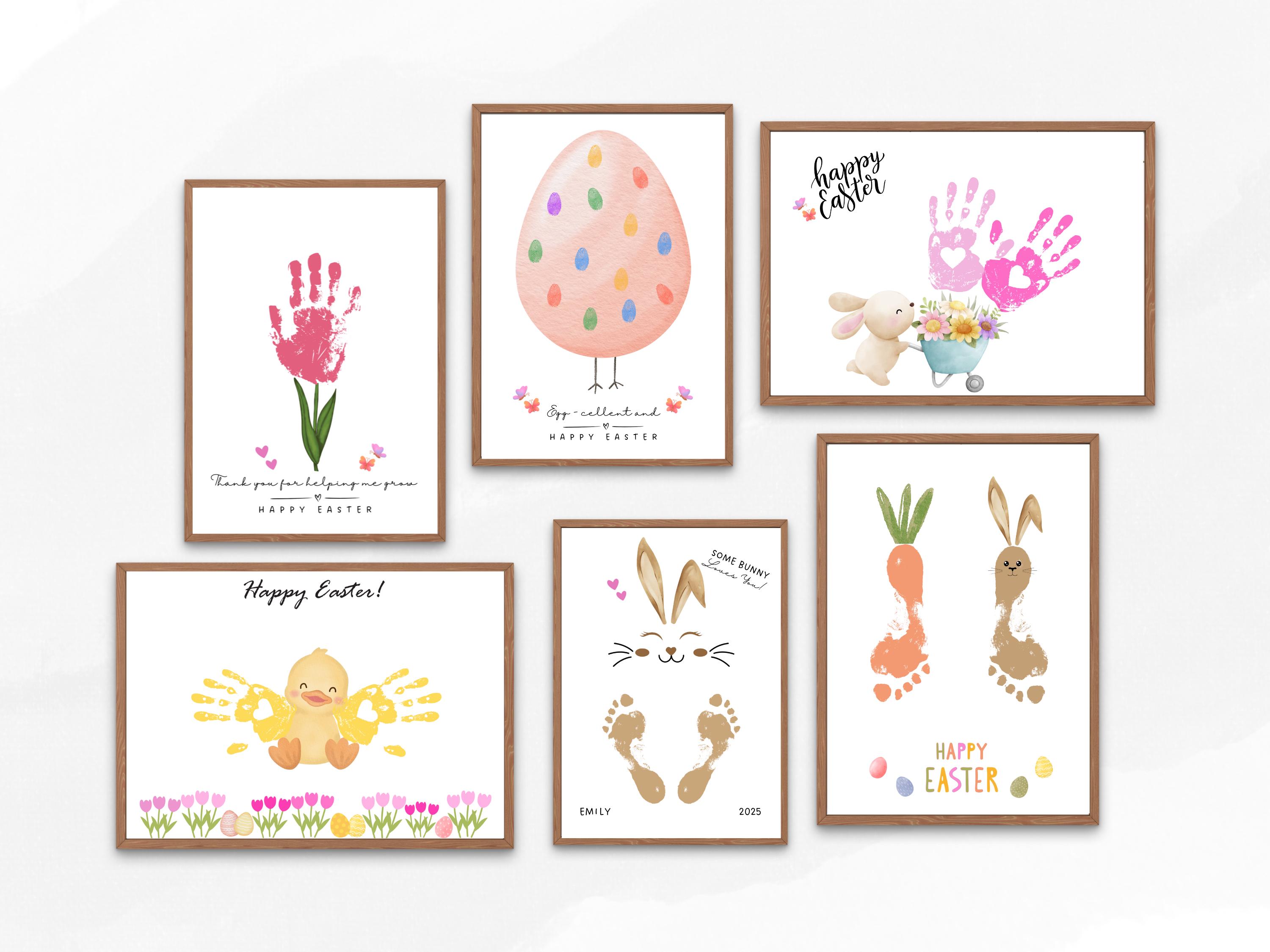 Easter Handprint Art Bundle, Easter Craft Bundle, Preschool Craft Fot ...