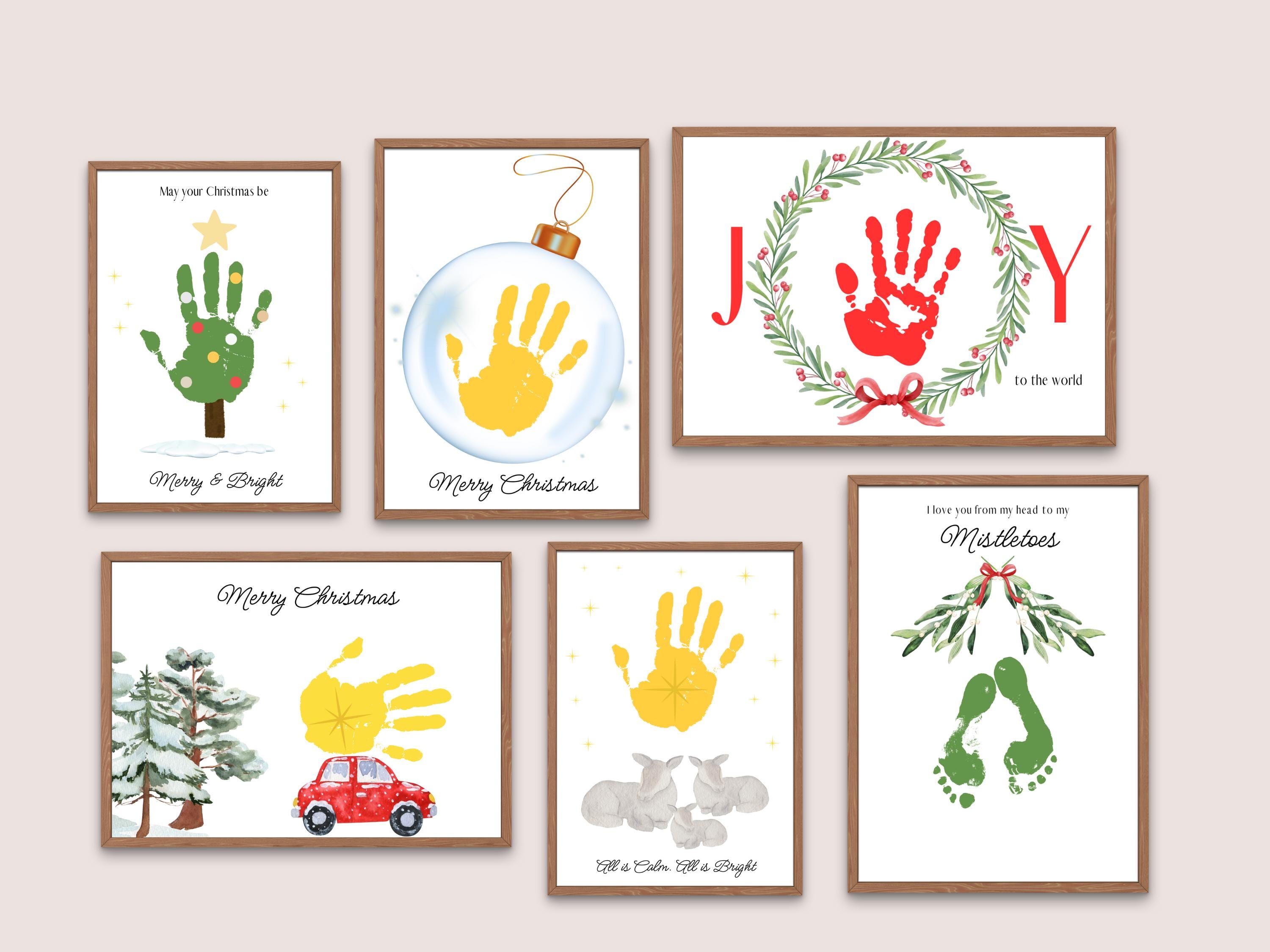 Handprint Christmas Craft Printable, Winter Handprint Art, Christmas ...