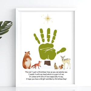 Christmas Handprint Printable, Christmas Tree Handprint Art, Baby ...
