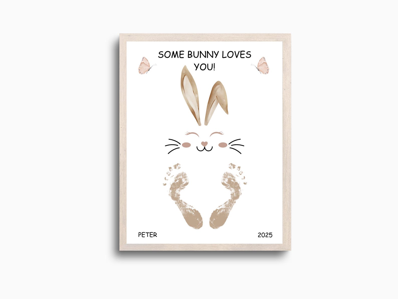 Easter Bunny Footprint Craft, Easter Printable, Some Bunny Loves You ...