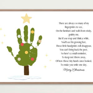 Christmas Tree Handprint Craft, Poem, Christmas Tree Handprint Craft ...
