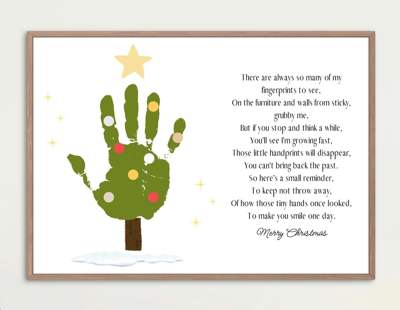 Christmas Tree Handprint Craft, Poem, Christmas Tree Handprint Craft ...