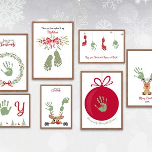 Christmas Handprint Art Bundle, Printable Handprint Christmas Bundle ...