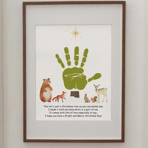 Christmas Handprint Printable, Christmas Tree Handprint Art, Baby ...