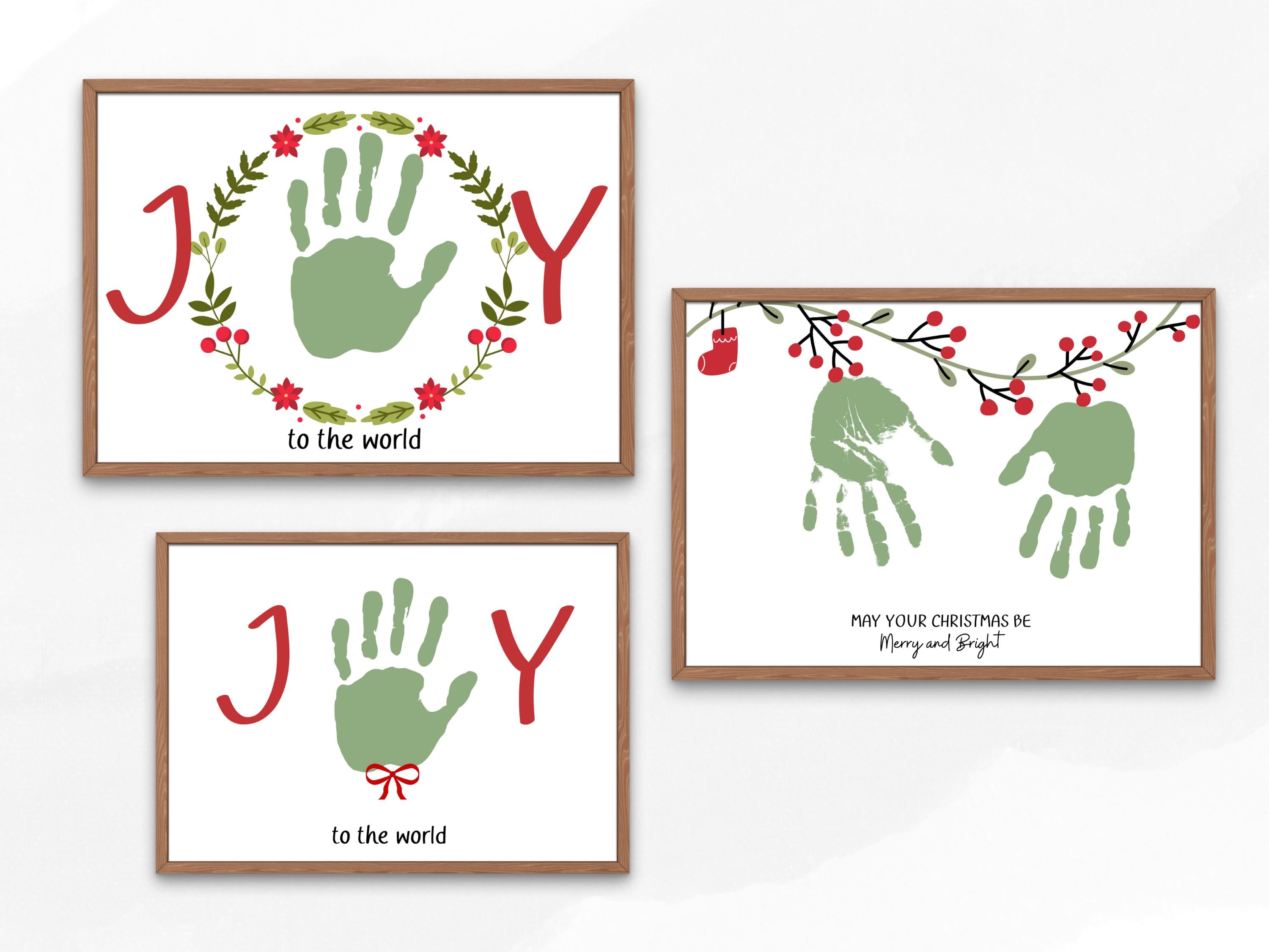 Christmas Craft for Kids, Printable Handprint Christmas Art Bundle ...