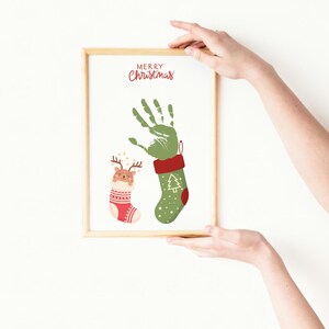 Christmas Handprint Art Bundle 2024, Printable Handprint Keepsake Gift ...