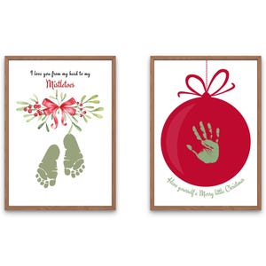 Christmas Handprint Art Bundle, Printable Handprint Christmas Bundle ...