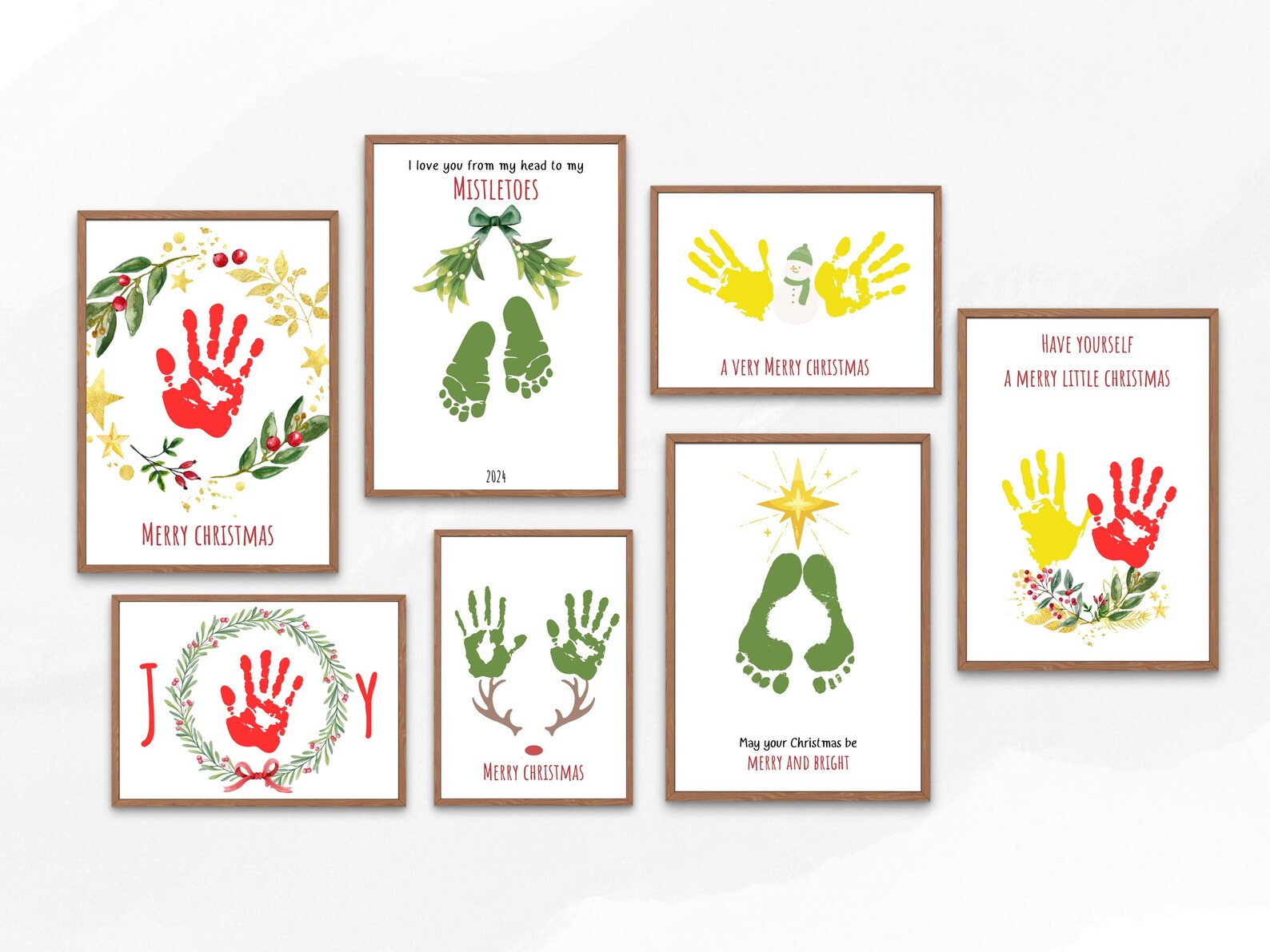 Christmas Handprint Art Bundle, Printable Handprint Christmas Bundle ...
