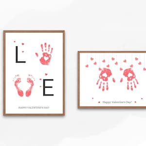 Valentine Day Handprint Craft Bundle, Valentine Craft for Kids Toddlers ...