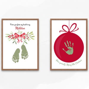 Christmas Handprint Craft Bundle 2025, Printable Christmas Footprint ...