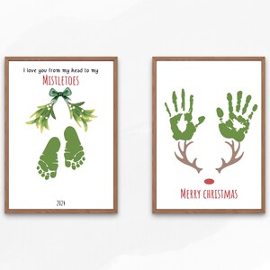 Christmas Handprint Art Bundle, Printable Handprint Christmas Bundle ...