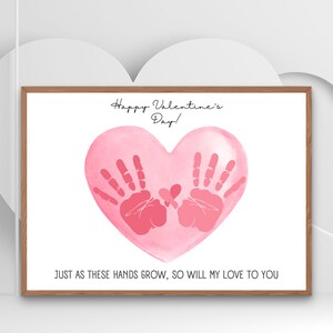 Valentine Handprint Craft for Kids Toddlers, Handprint Heart Art ...