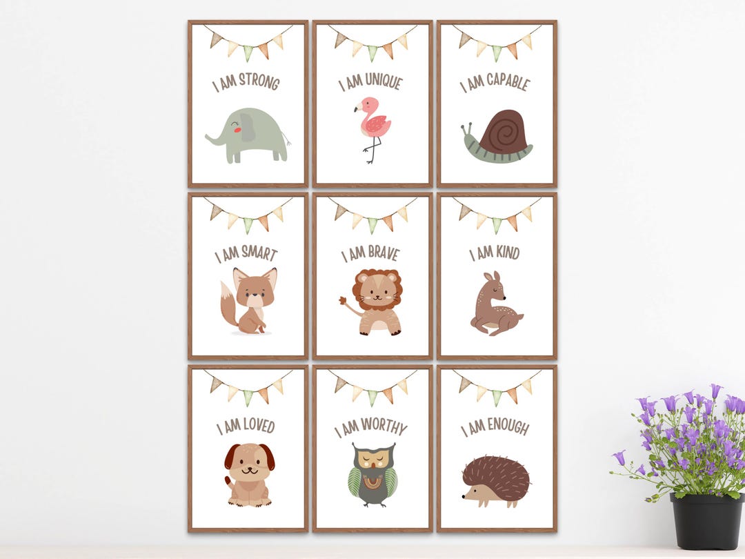 Affirmation Cards for Kids Printable, I Am Brave Wall Art, Affirmation ...