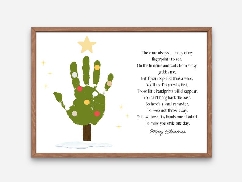 Christmas Tree Handprint Craft, Poem, Christmas Tree Handprint Craft ...
