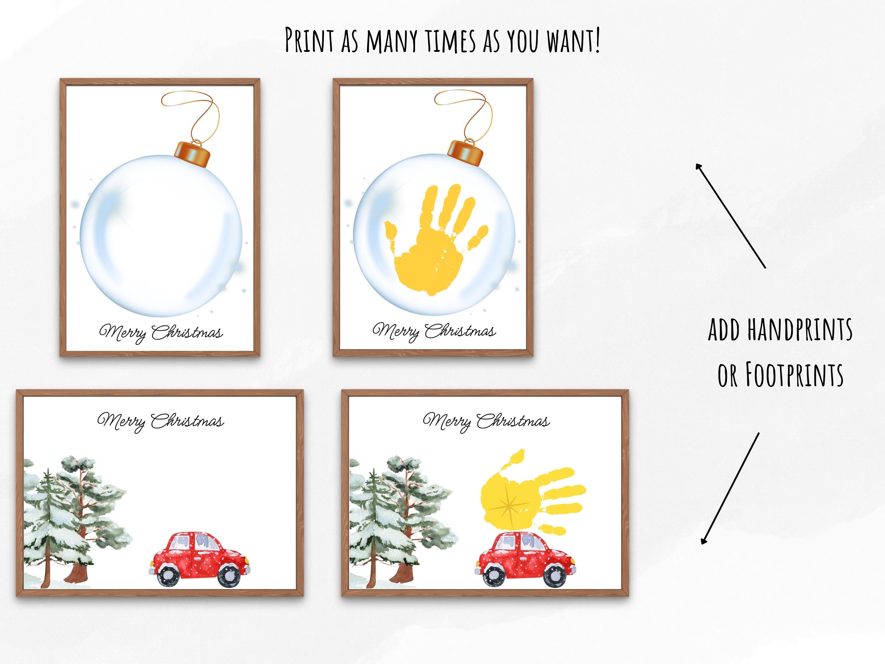 Handprint Christmas Craft Printable, Winter Handprint Art, Christmas ...