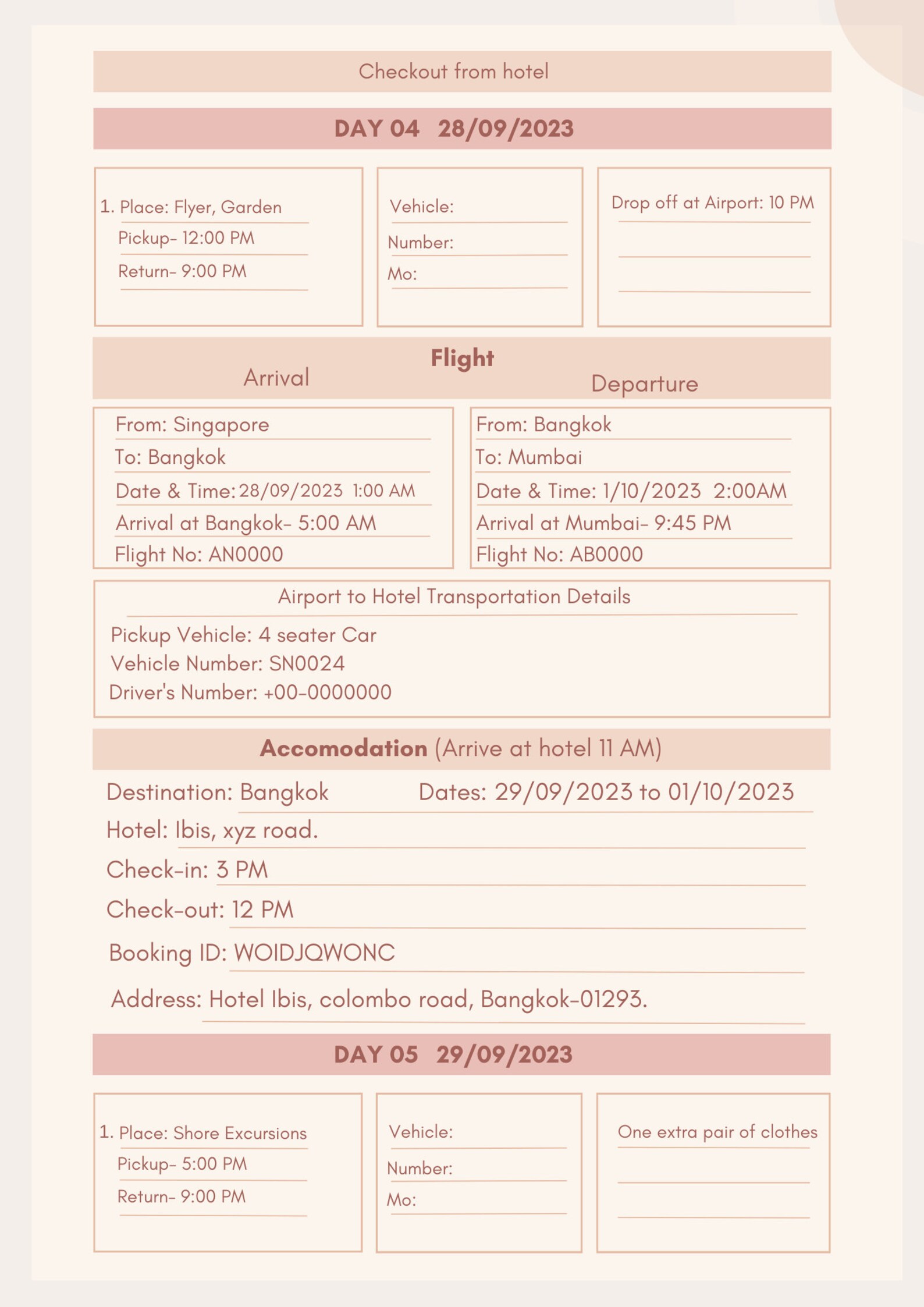 Simple Travel Planner Template - Etsy