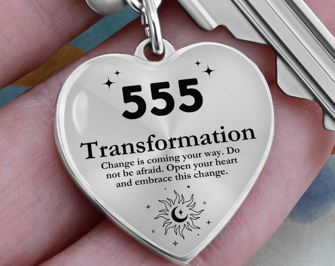 555 Angel Number Keychain Motel Style Keychains, Manifestation, Angel ...