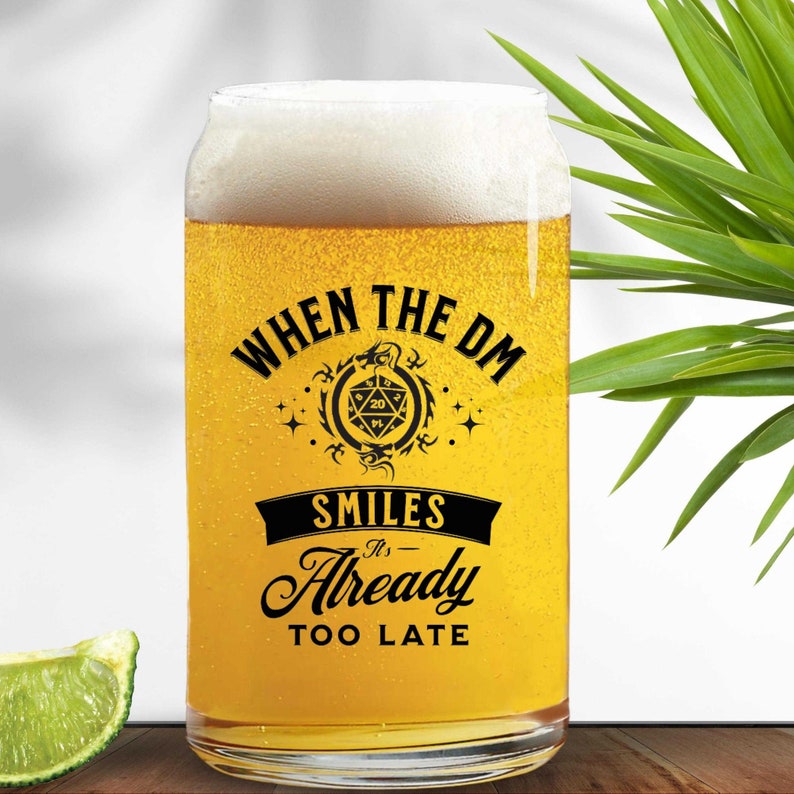 Dnd Glass Tumbler DM Mug Ice Coffee Glass Cup Christmas - Etsy