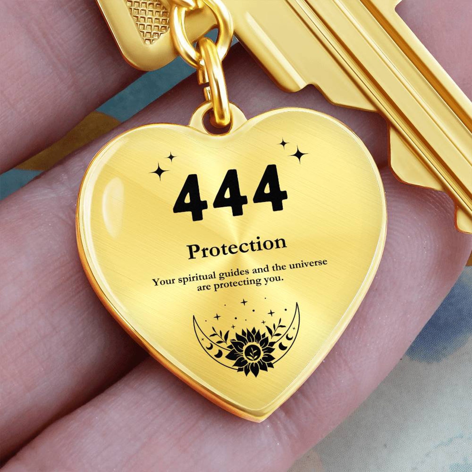 444 Angel Number Keychain Angel Number Car Keychain Numbers - Etsy