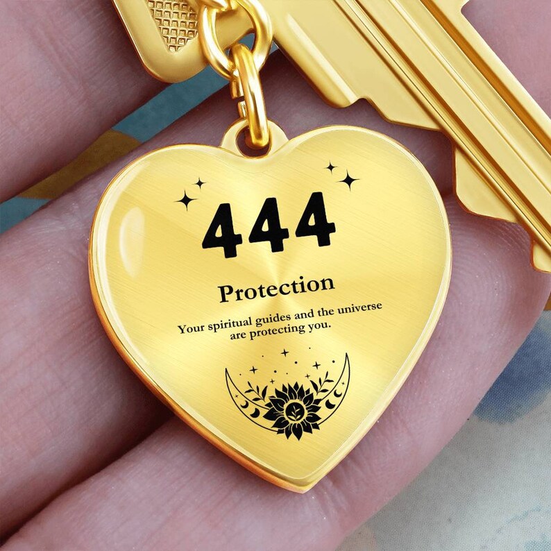 444 Angel Number Keychain Angel Number Car Keychain Numbers - Etsy