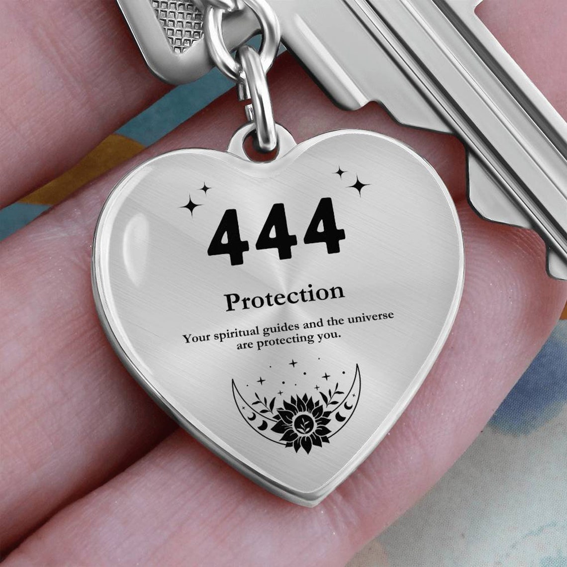 444 Angel Number Keychain Angel Number Car Keychain Numbers - Etsy