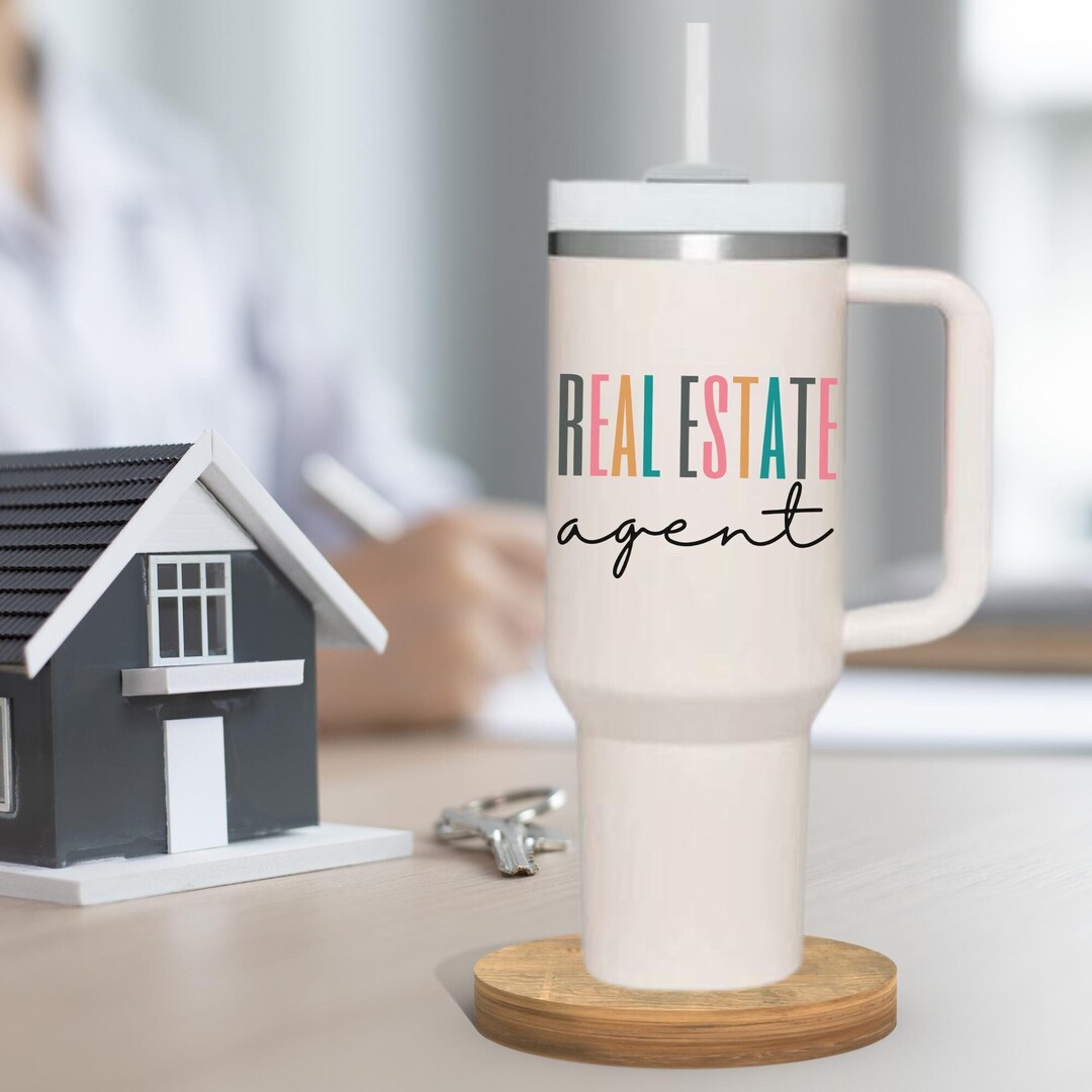 Real Estate Agent 40oz Tumbler, Real Estate Agent Gifts, Coworker Gifts ...