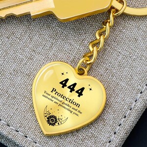 444 Angel Number Keychain, Angel Number Car Keychain, Numbers Keychain ...