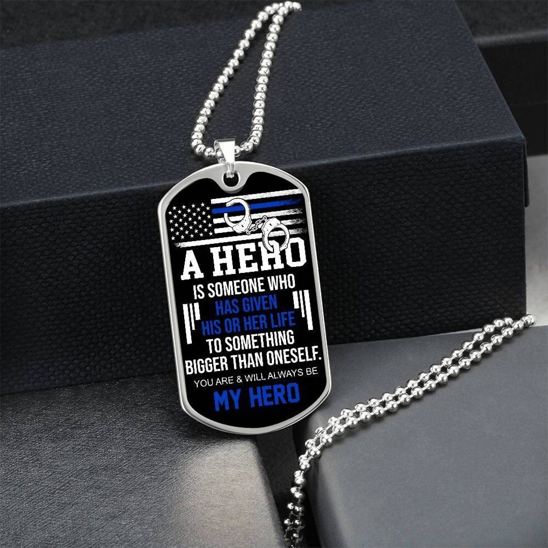 Police Officer Dog Tag Necklace, Personalized Dog Tag, Police ...