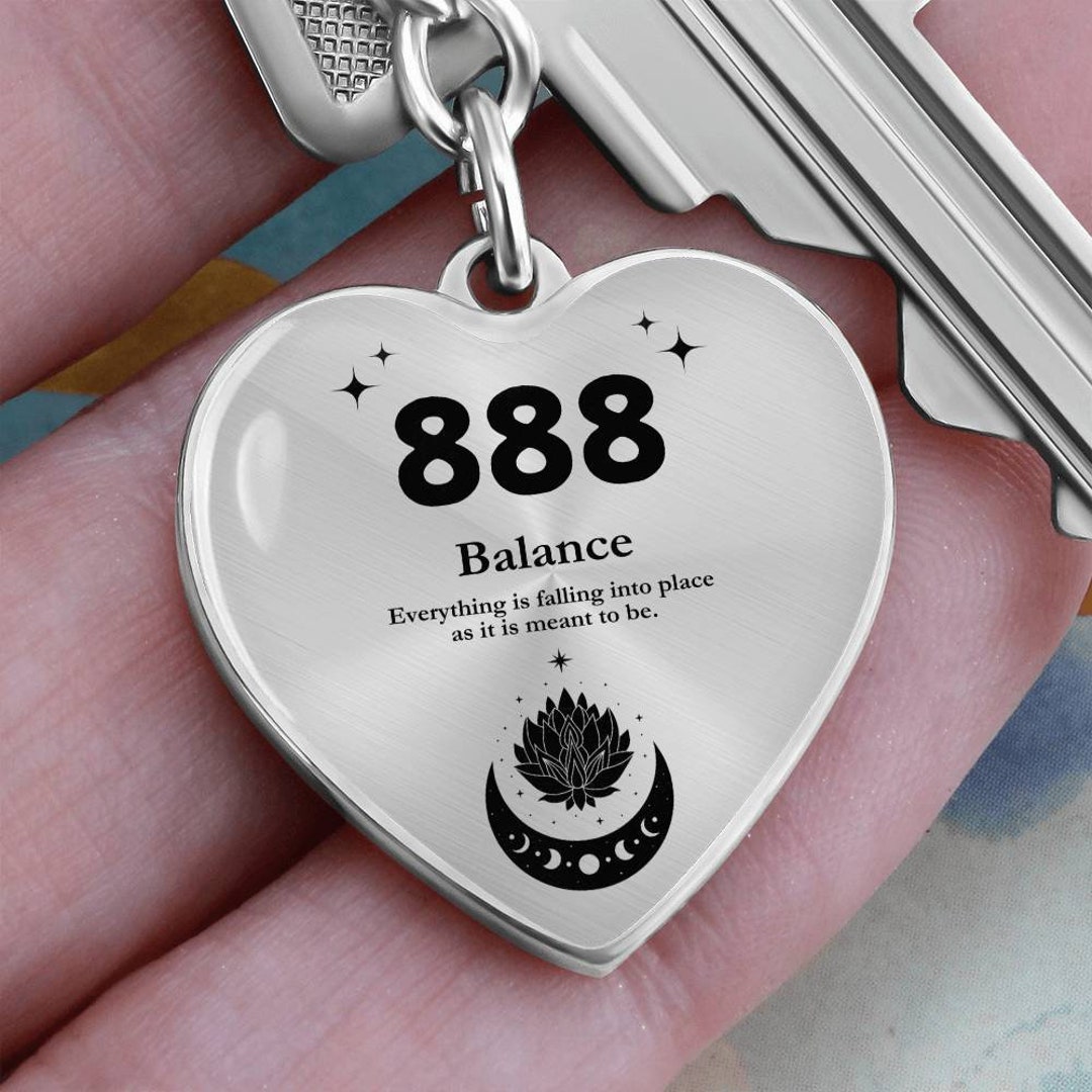 888 Angel Number Keychain Angel Number Car Keychain - Etsy