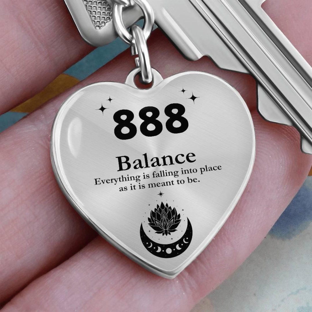 888 Angel Number Keychain, Angel Number Car Keychain, Self-love Gifts ...