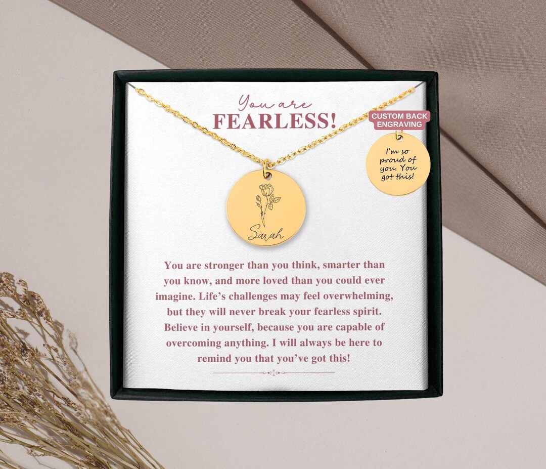 Fearless Necklace for Women, Strength & Empowerment, Resilience Gift ...