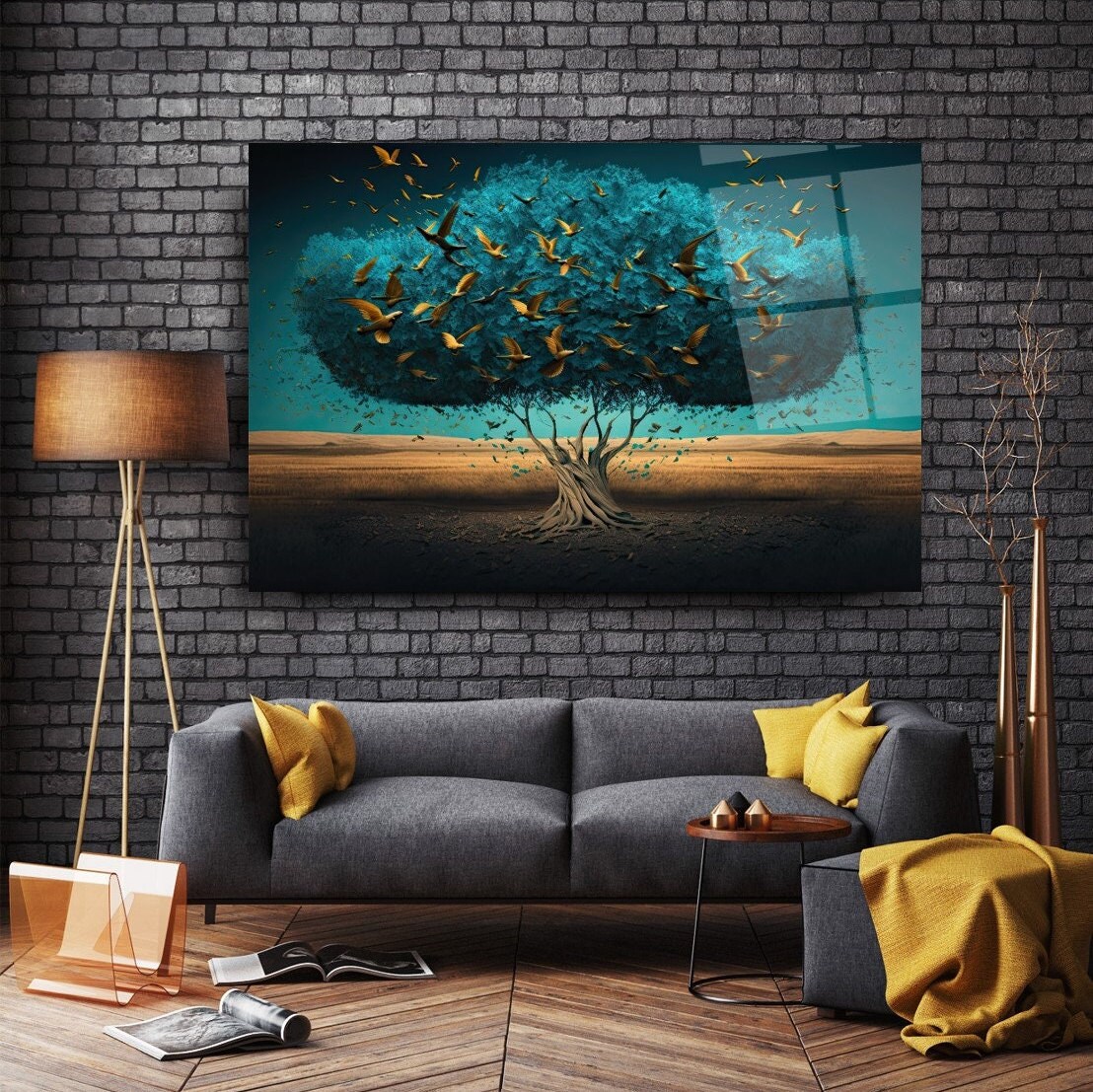 Glass Wall Painting Colorful Glass Wall Art Decor Wall - Etsy