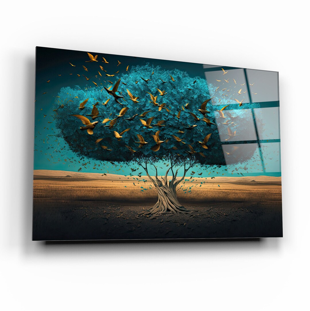 Glass Wall Painting, Colorful Glass Wall Art Decor, Wall Hangings ...