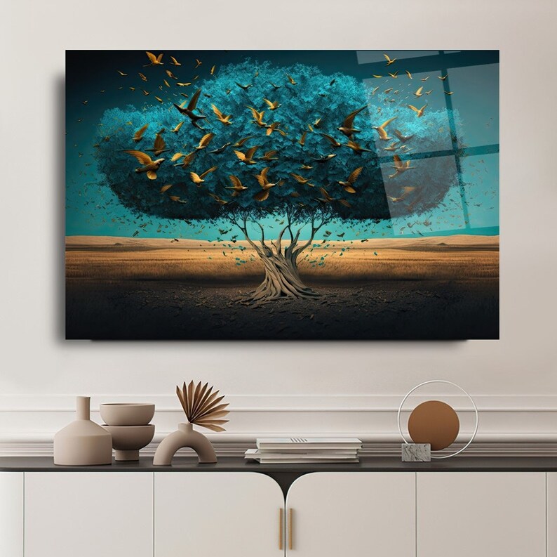 Glass Wall Painting Colorful Glass Wall Art Decor Wall - Etsy