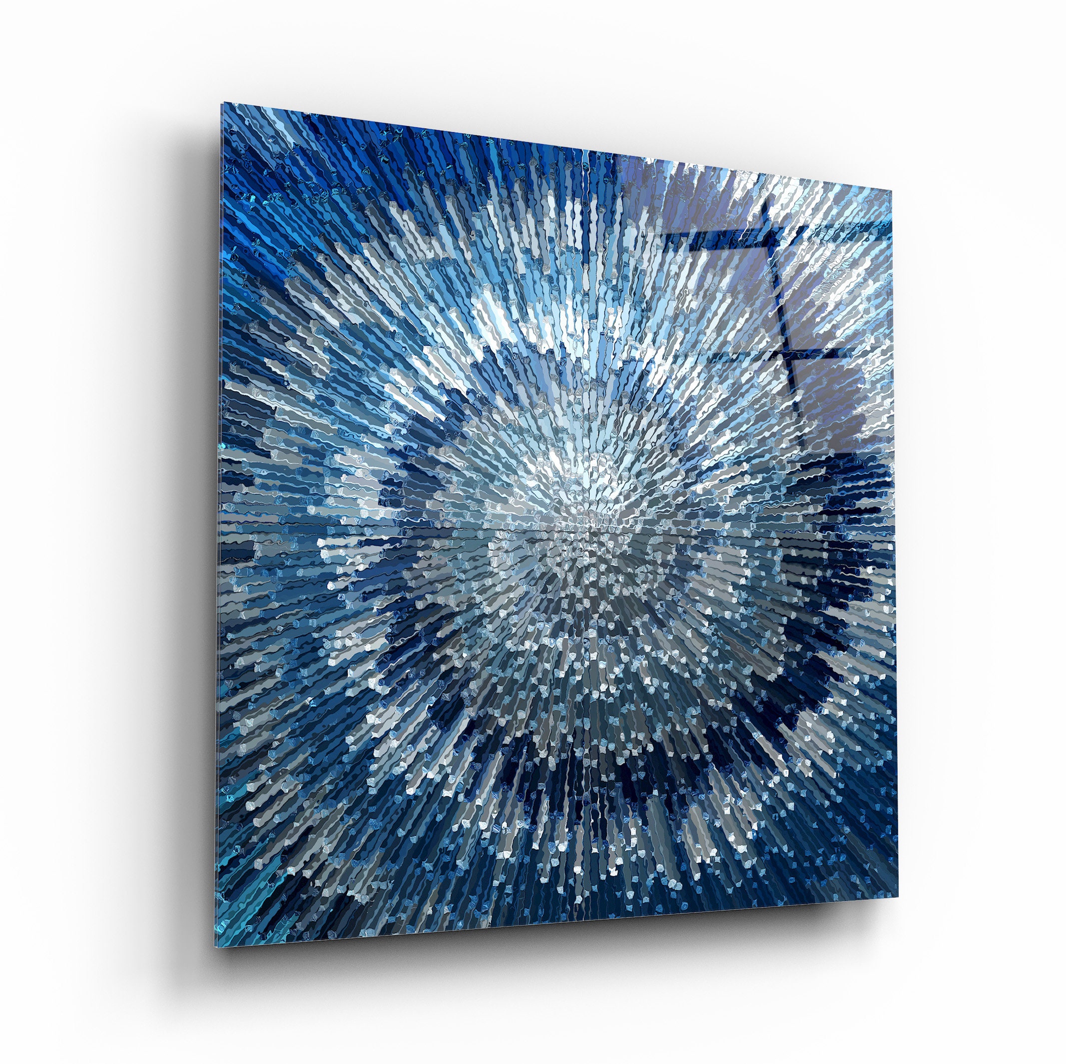 Blue Glass Wall Painting, Home Decor, Housewarming Gift, Wall Hangings ...