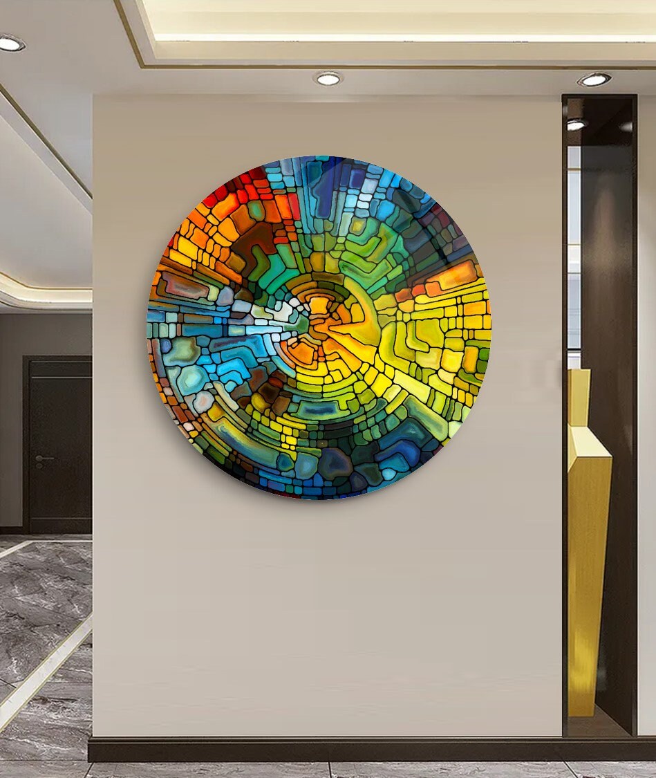 Stained Glass Window Glass Wall Art Glass Home Wall Decor - Etsy