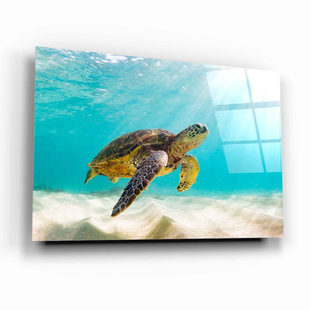 Glass Wall Art Ocean, Large Glass Wall Art,ocean Wall Hanging,glass ...