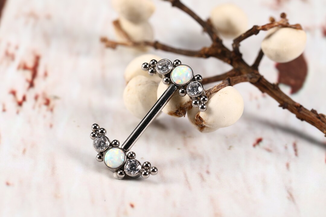 Nipple Ring Internally Threaded Nipple Barbell Nipple Piercing Jewelry ...